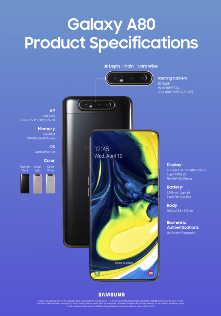 Samsung Galaxy A80 ile Sosyal Platformlar'da Bir Adım Önde Olun ...