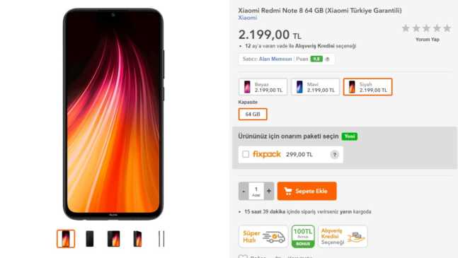 Redmi Note 8 Türkiye'de Satışta! İşte Türkiye Fiyatı! Redmi Note 8 ...