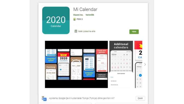 Xiaomi Mi Calendar Uygulaması Yayınlandı - TeknoDiot.com
