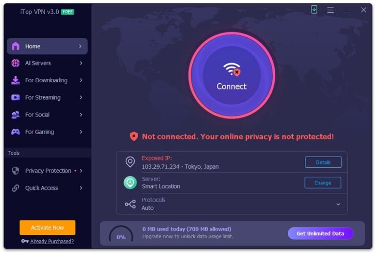 Hızlı ve Güvenilir VPN İsteyenlerin Tercihi: iTop VPN (VIP Lisansı Hediye)